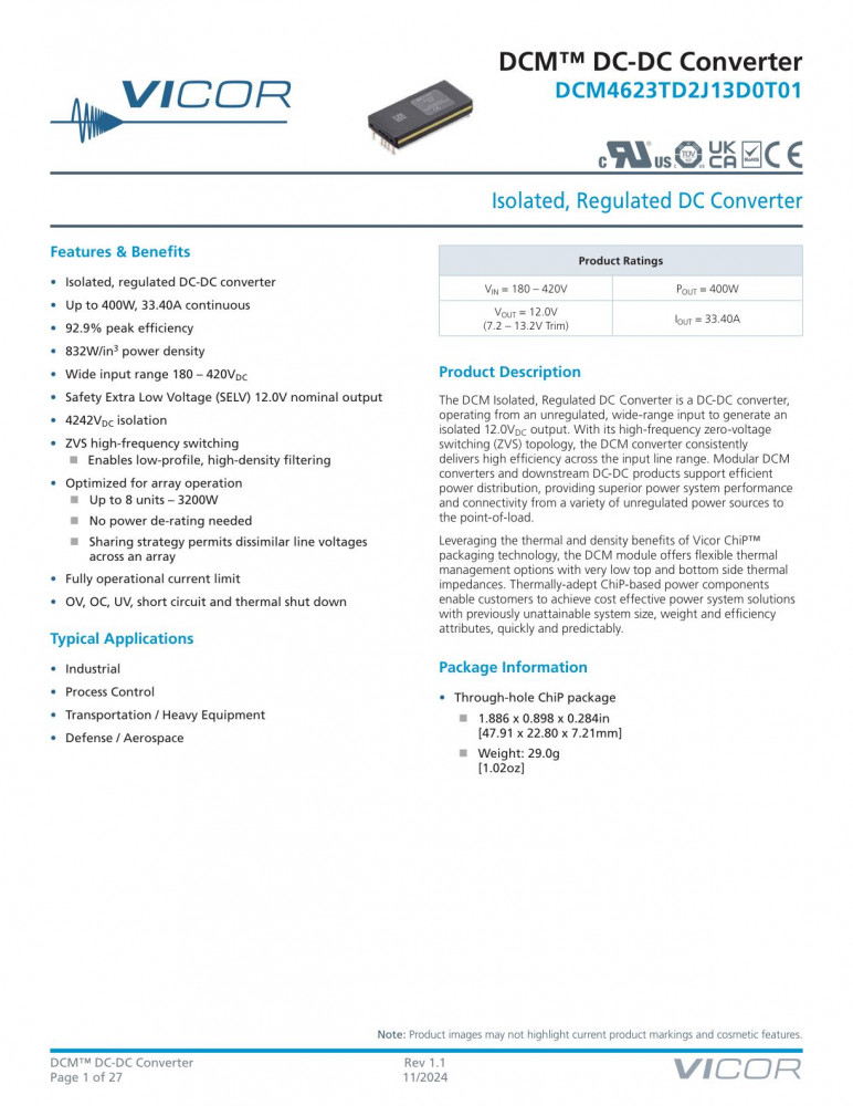 DCM4623TD2J13D0T01 technical document page 1