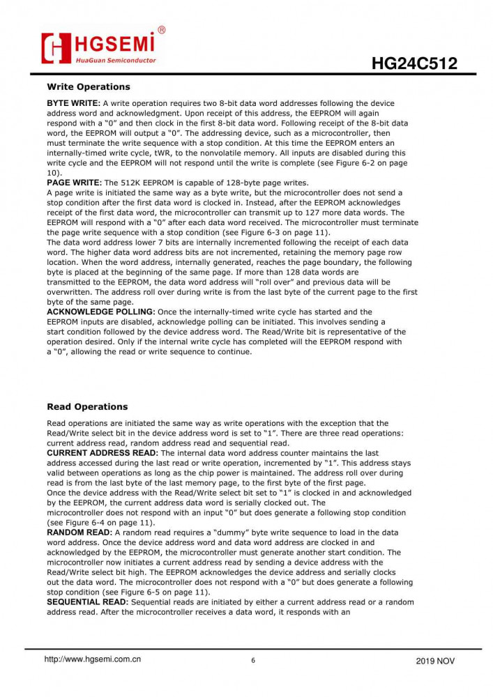 HG24C512 datasheet page 6
