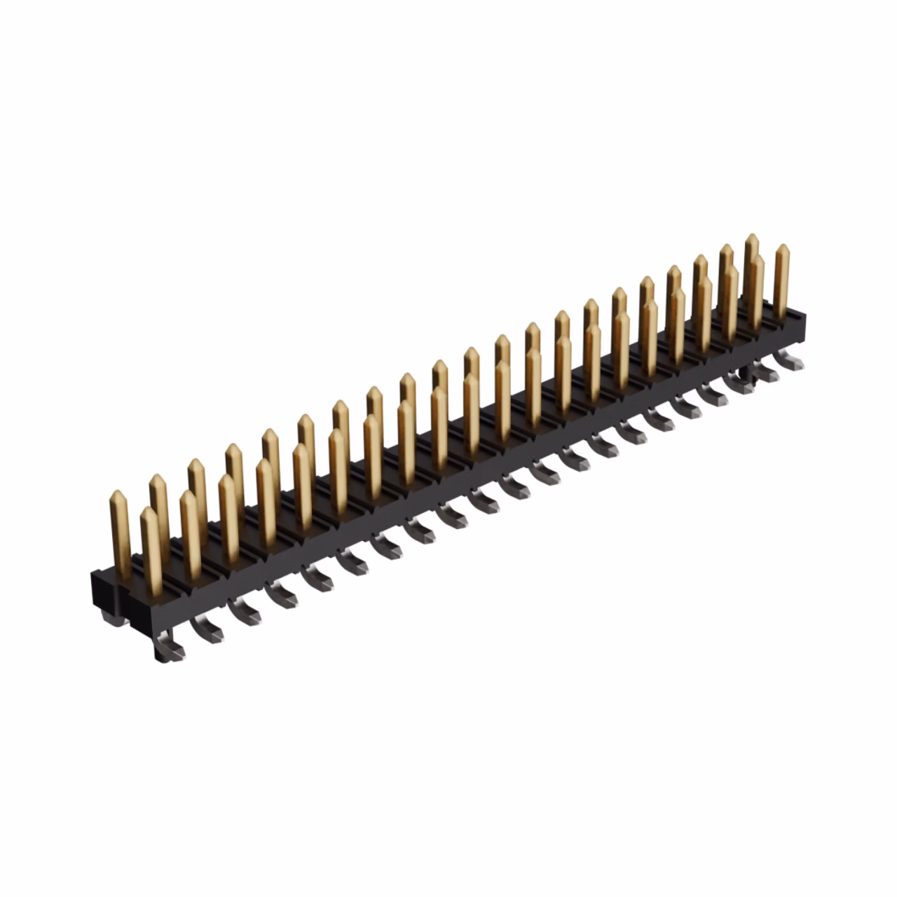 Milli-Grid Header, Vertical, Surface Mount, 44 Circuits, 0.38µm Gold (Au) Plating, Mating Pin Length 3.80mm, with Pegs, Tube, Lead-Free
