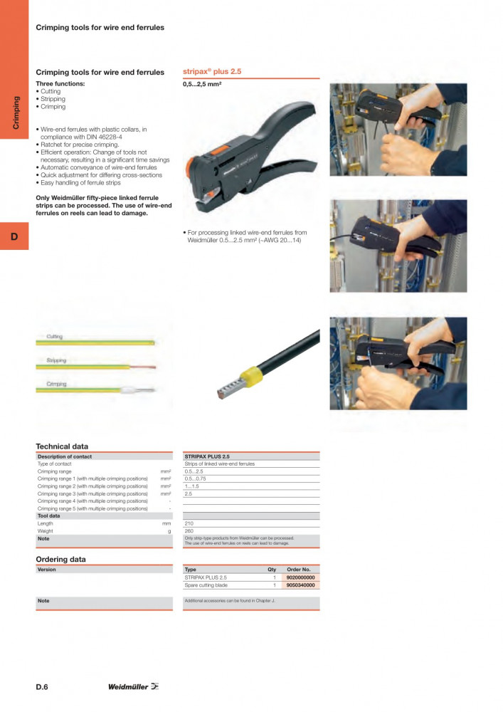 WEIDMULLER crimping documentation page 6