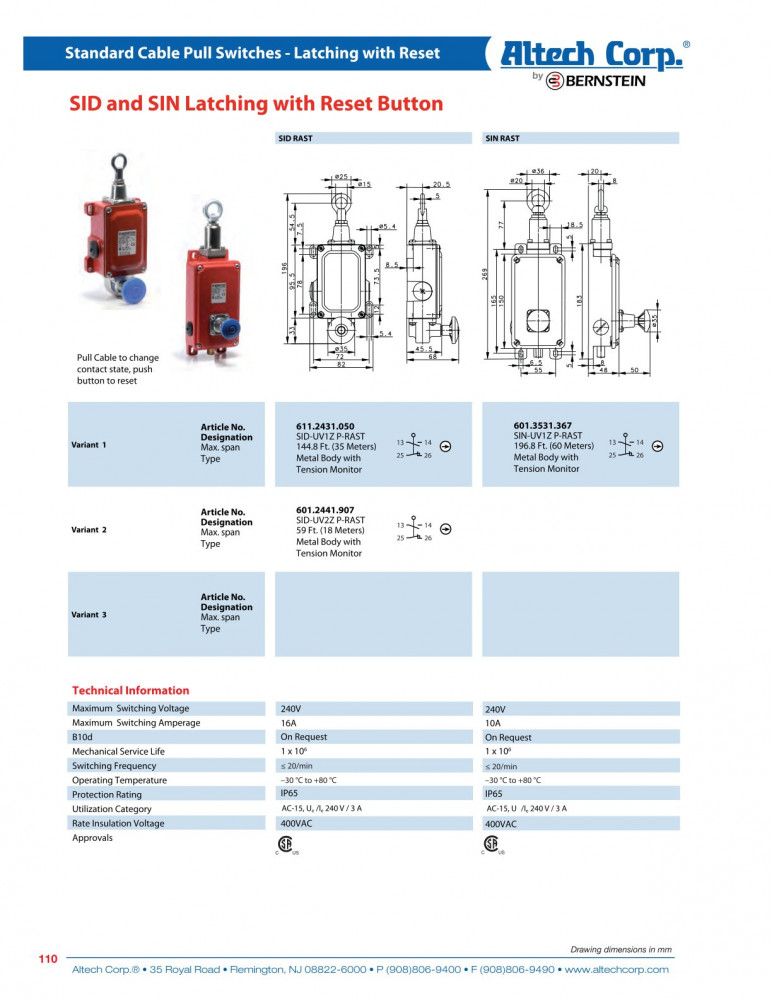 Altech cable-pull documentation page 4
