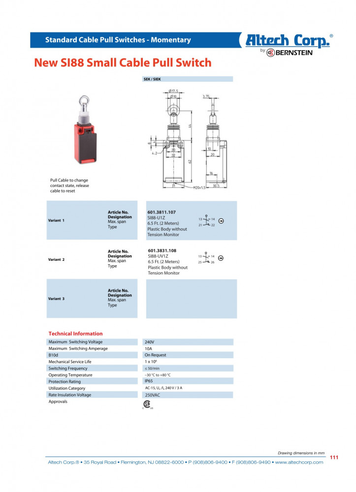 Altech cable-pull documentation page 5