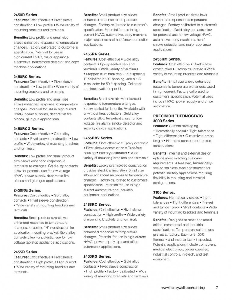 Honeywell thermostat line guide page 7
