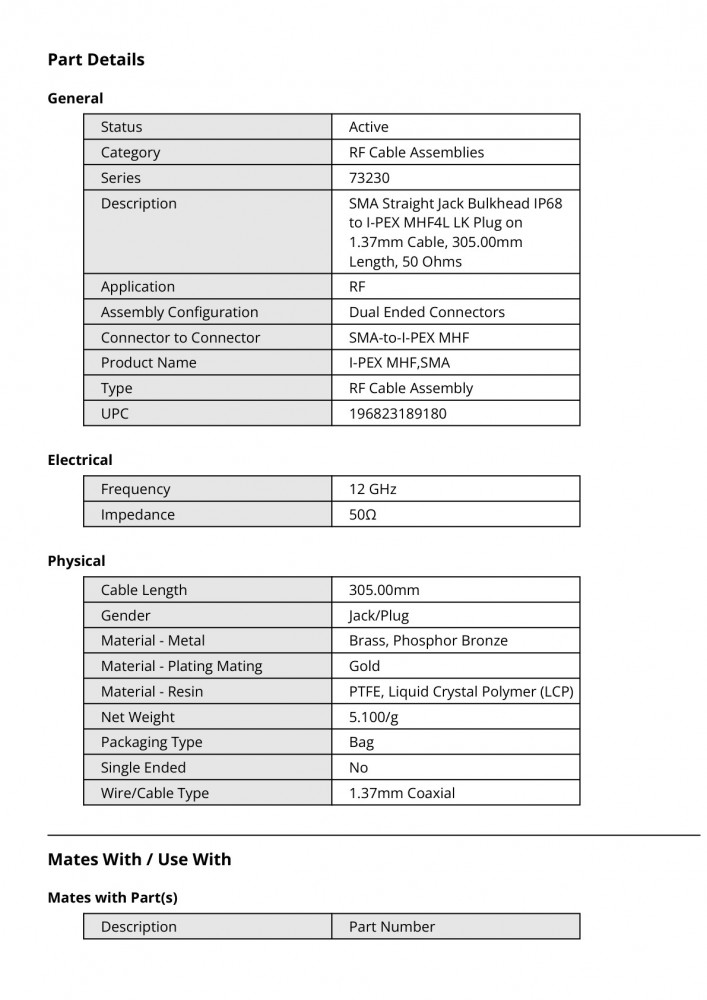 MOLEX 732306170 product document image 2
