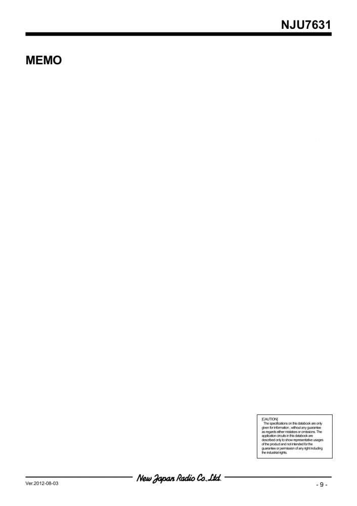 NJU7631 datasheet page 9