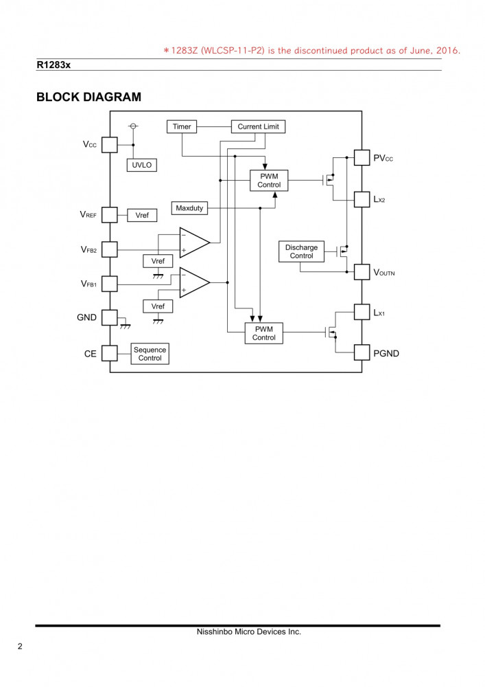 R1283x datasheet page 2