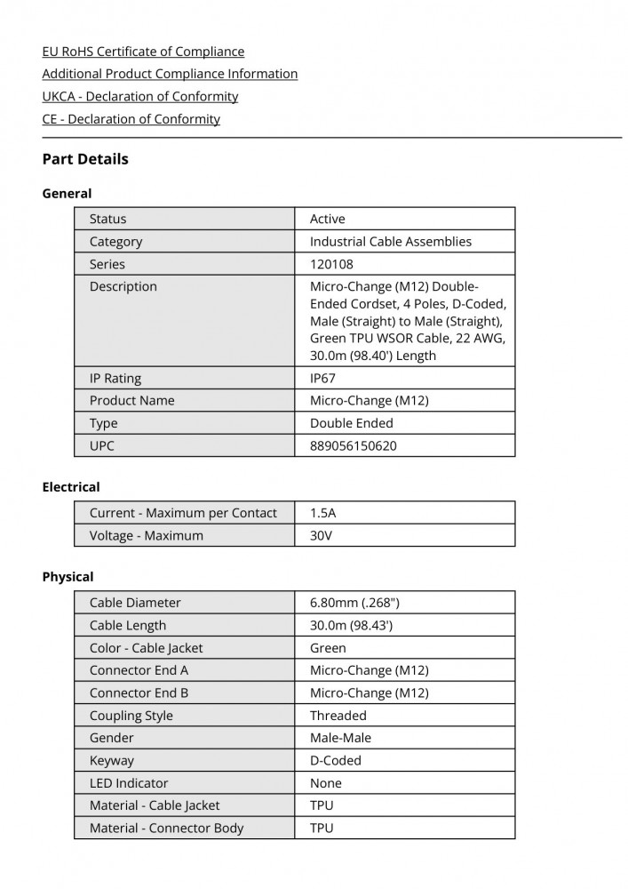 Molex product drawing page 2