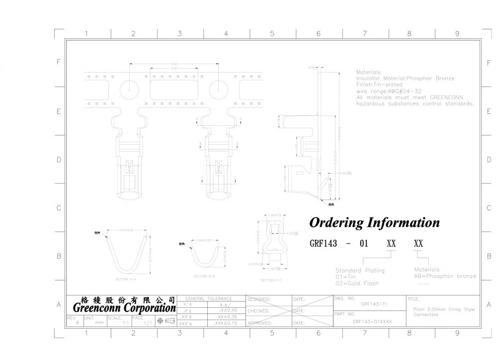 GREENCONN connector drawing page 3