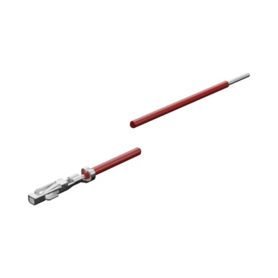 Pre-Crimped Lead iGrid-Female-to-Pigtail, Tin (Sn) Plating, 225.00mm Length, 26 AWG, Red for sale