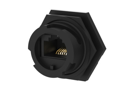 Receptacle, RJ-45, Punchdown Panel Mount Receptacle Jack