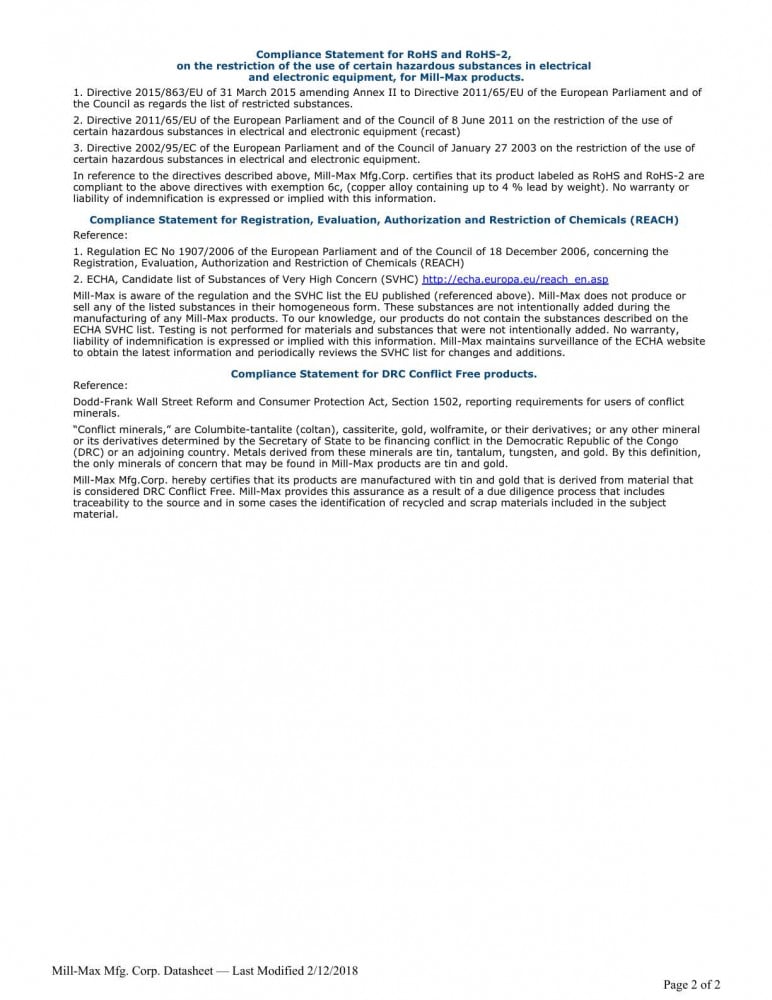 Mill-Max 999-11-112-10-000000 technical document page 2