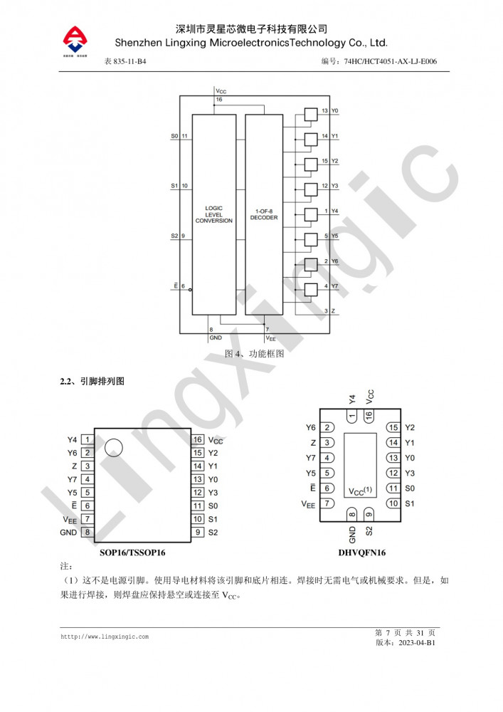 74HC4051D(LX) datasheet page 7