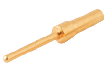 Heavy-Duty Turned Crimp Contact for 5A D-Sub Inserts and Modules, Female,  Gold (Au) Plated Copper Alloy, 0.14-0.35mm² (26-22 AWG), 100 per Bag