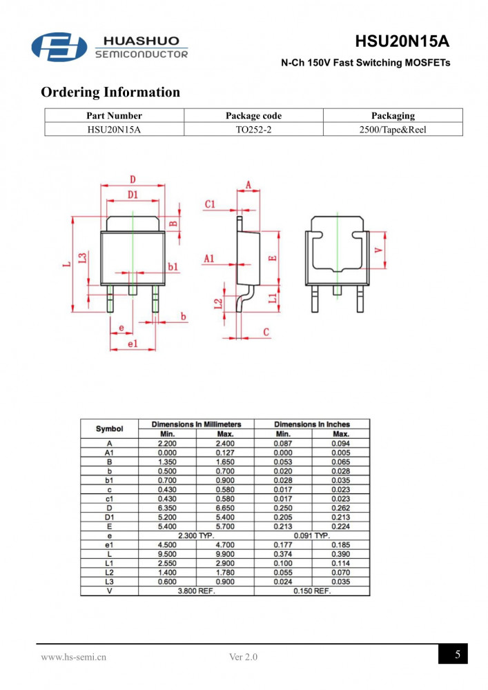 HSU20N15A datasheet page 5