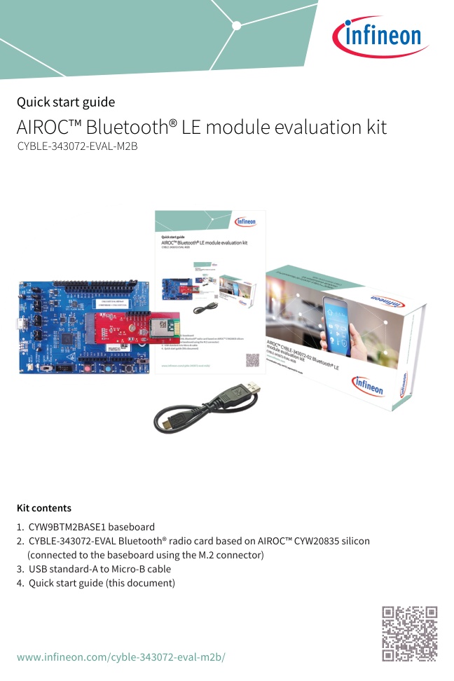 CYBLE-343072-EVAL-M2B quick start guide page 1