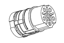 Brad M23 Power Connector, Straight Male, Crimp Contacts, 6 (5+PE) Poles, Cable Diameter 7.00-12.00mm
