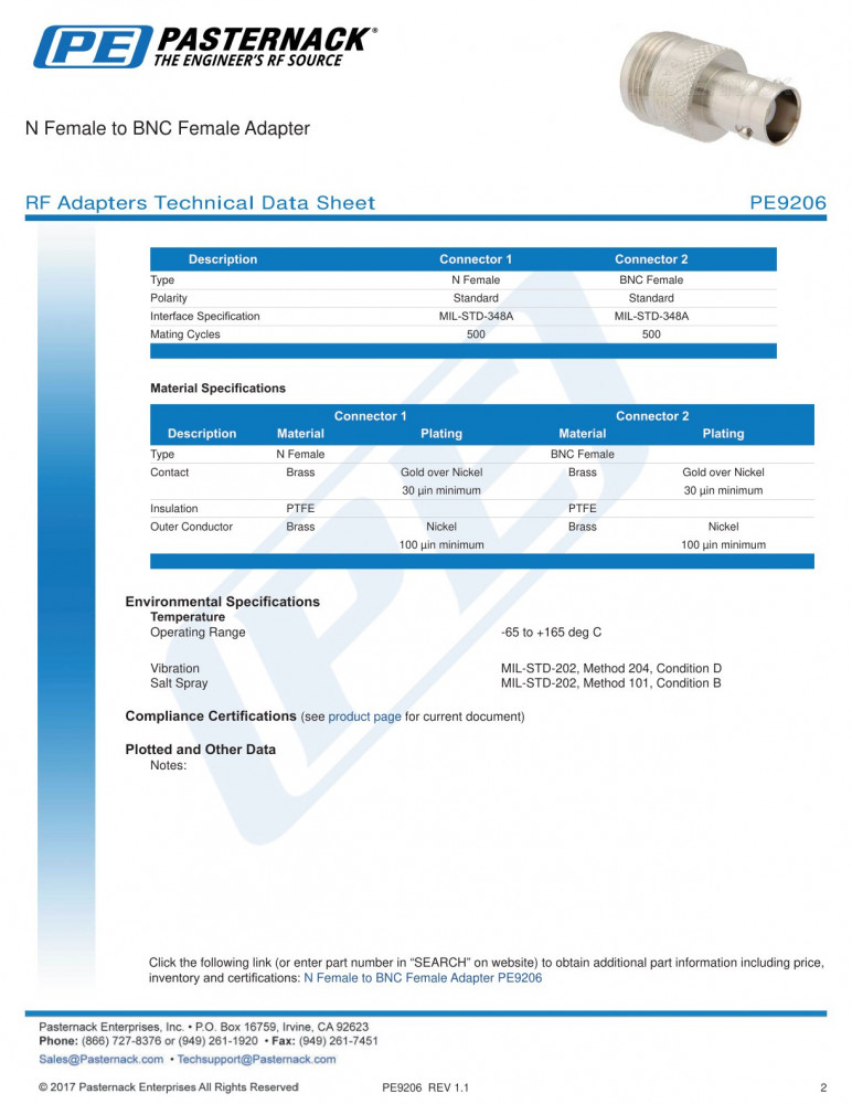 PE9206 technical document page 2