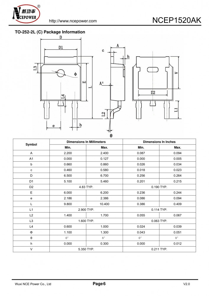 NCEP1520AK datasheet page 6