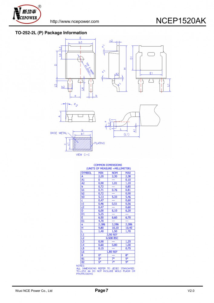 NCEP1520AK datasheet page 7