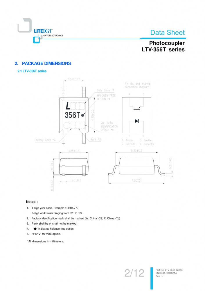 LTV-356T datasheet page 3