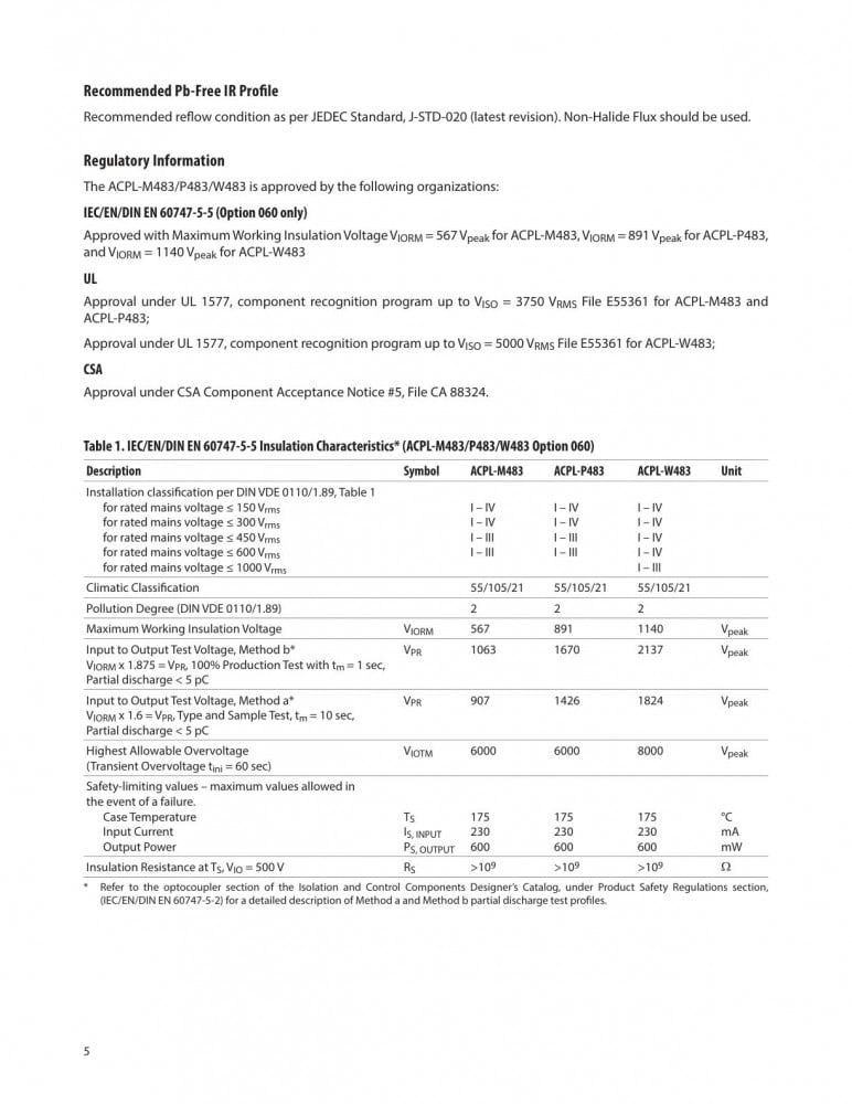 ACPL-W483-560E datasheet page 5