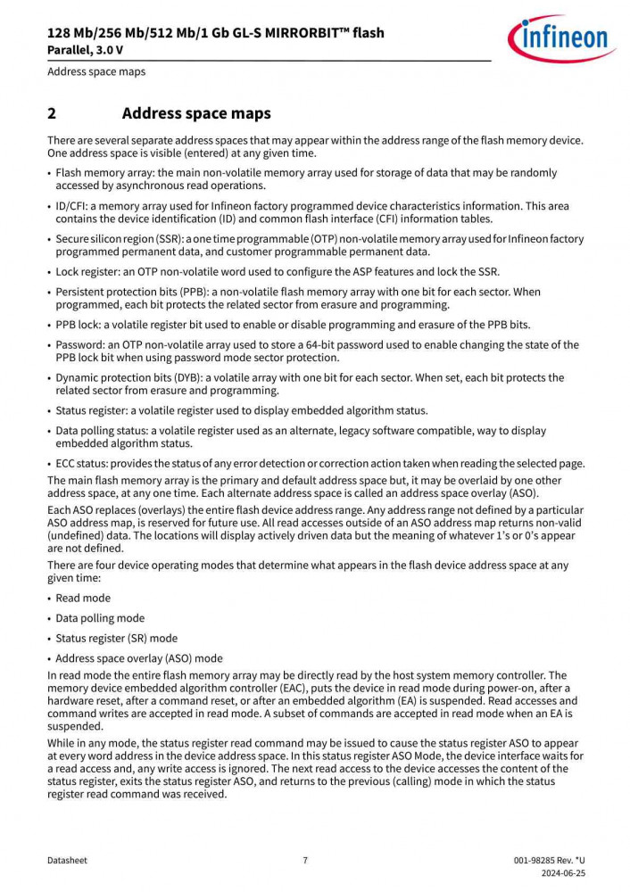 S29GL256S10DHIV10 document page 7