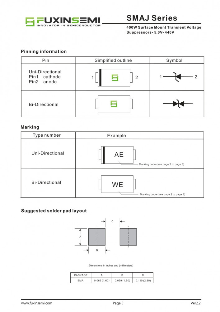 SMAJ40CA datasheet page 5