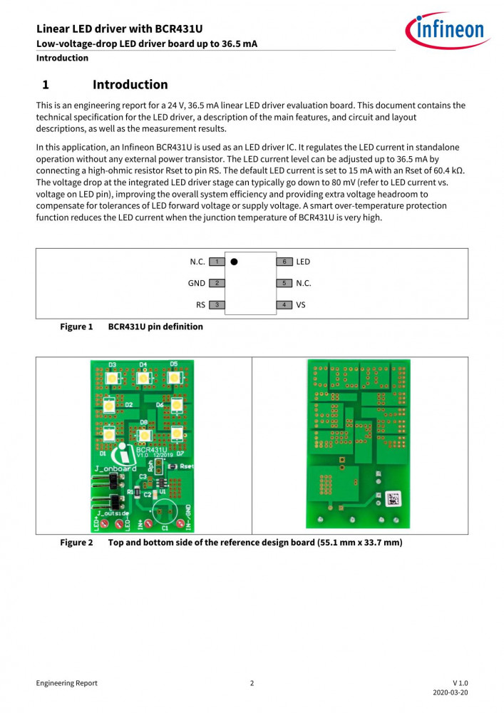 BCR431U evaluation board document page 2
