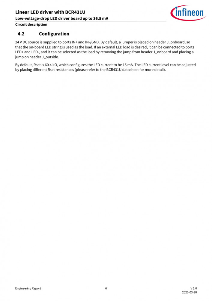 BCR431U evaluation board document page 6