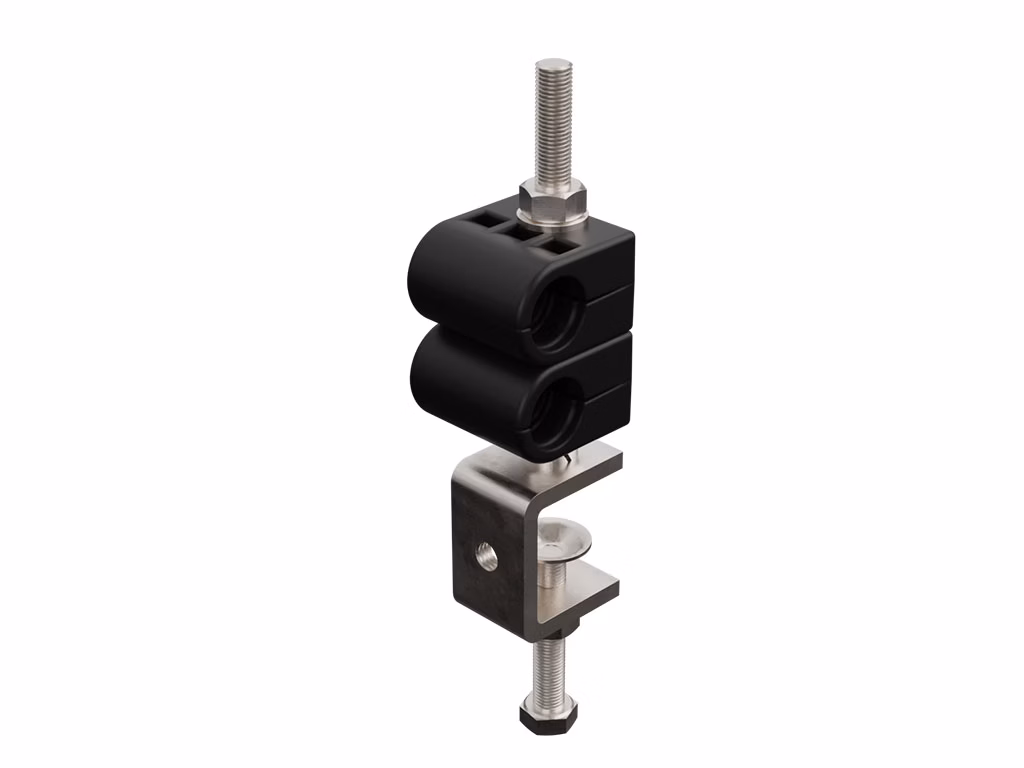 Single Side, 2-Hole, Feeder Clamp for 7/8