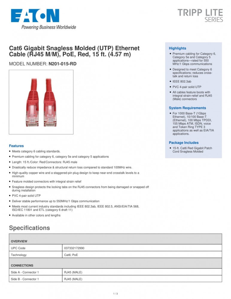 N201-015-RD technical document page 1