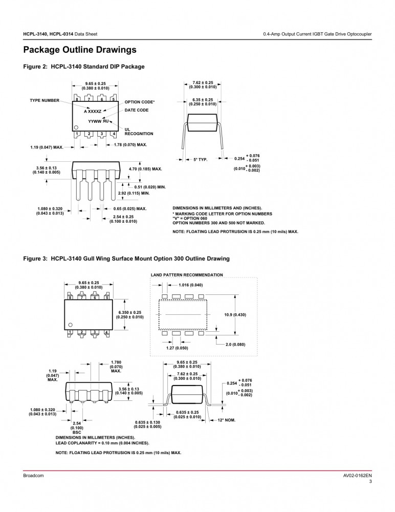 HCPL-0314#500 datasheet page 3