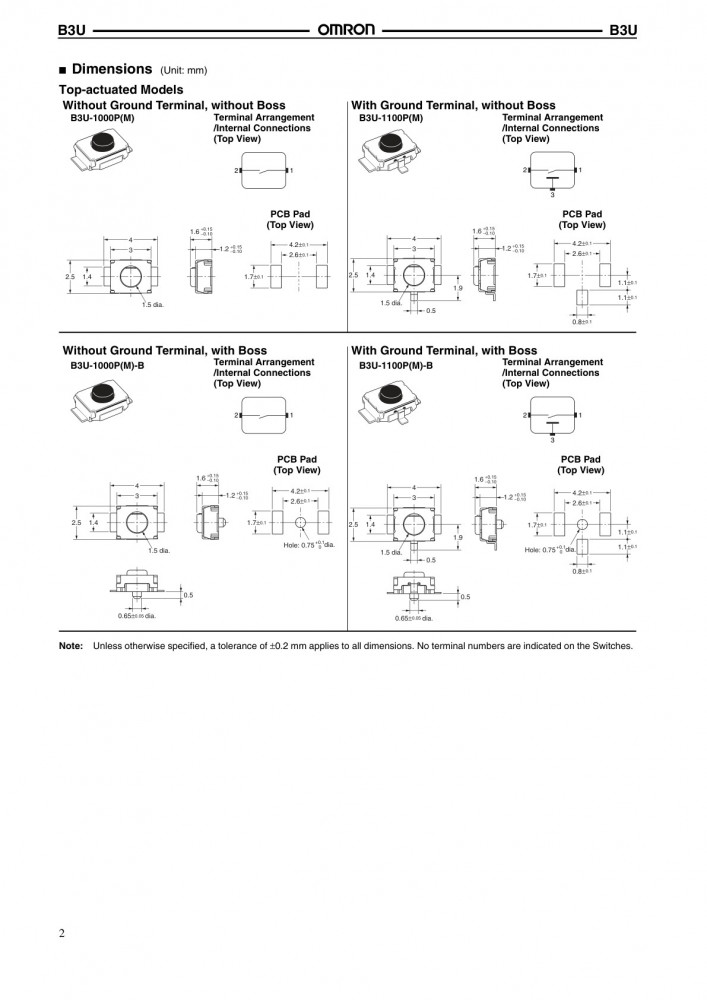 B3U-3000P technical document page 2