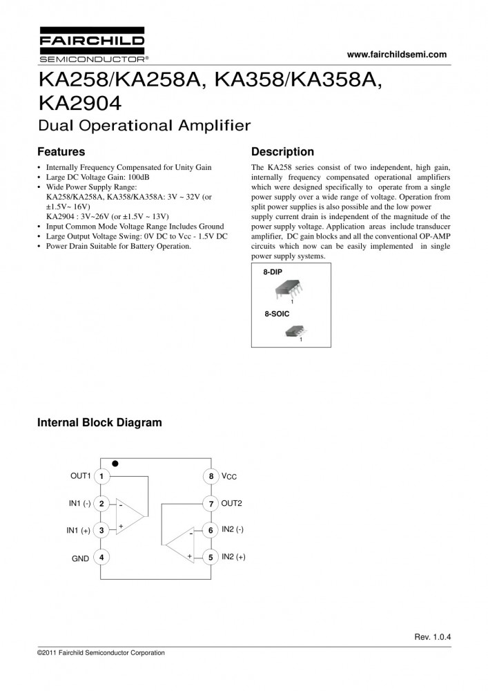 KA258A datasheet page 2