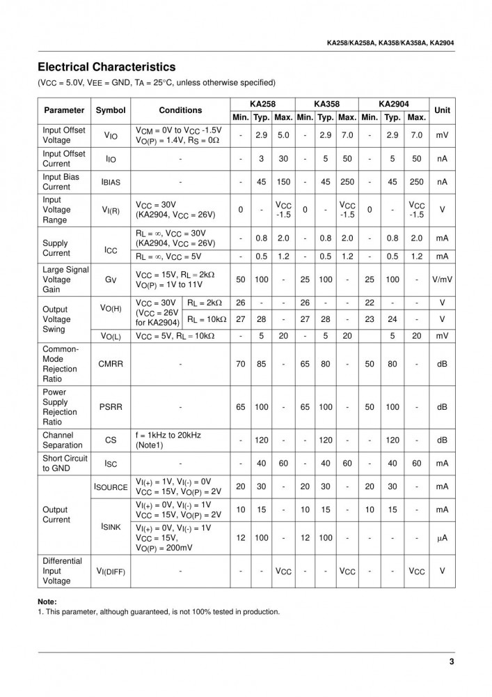 KA258A datasheet page 4