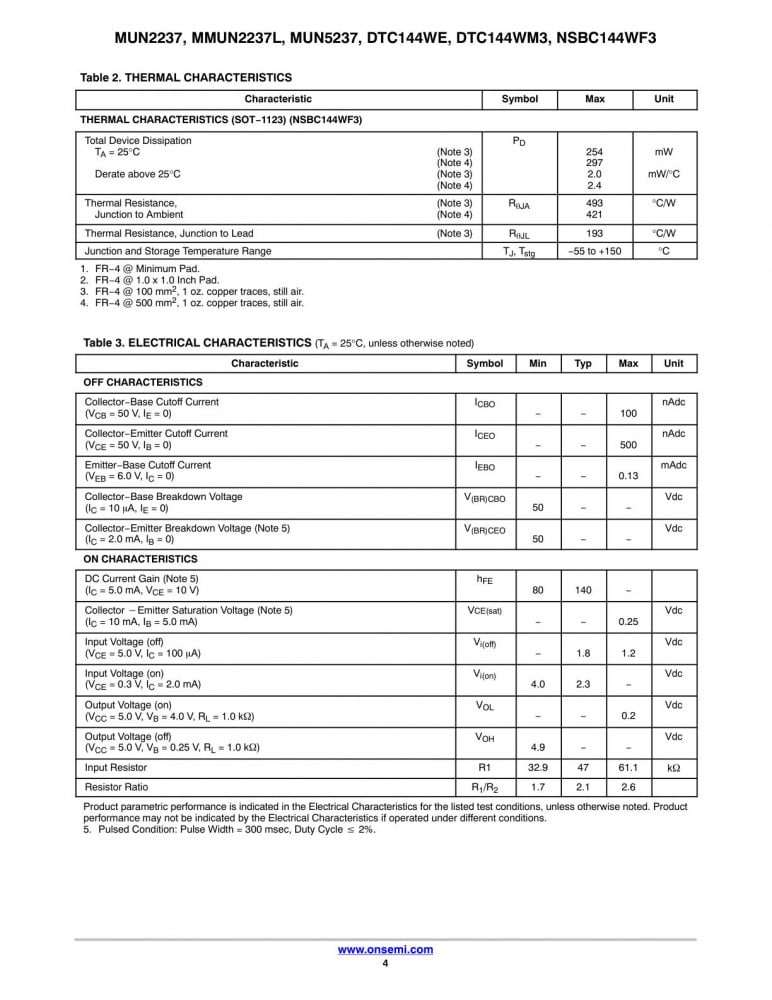 MMUN2237LT1G datasheet page 4