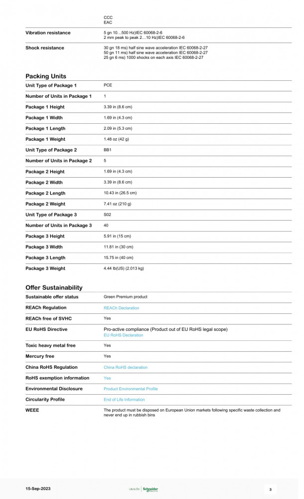 XB5FA3351 technical document page 3