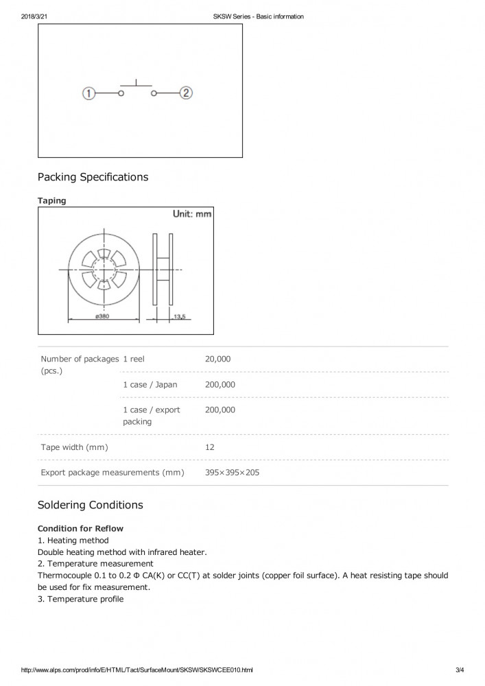 SKSWCEE010 land dimensions and circuit diagram
