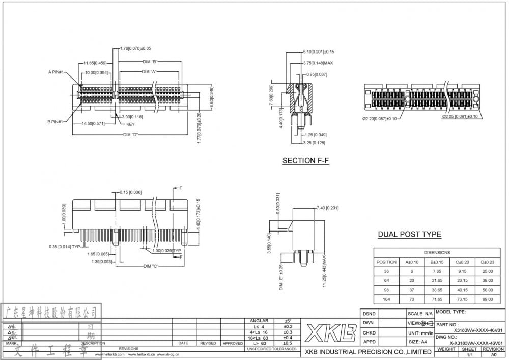 X3183WV series drawing page 1