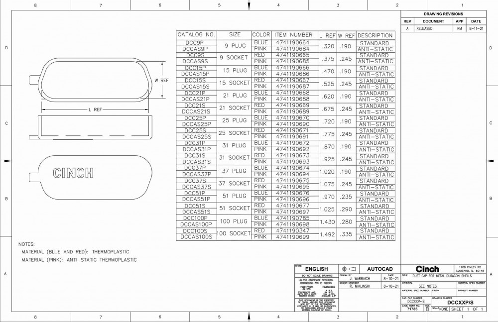 DCC25P technical drawing preview