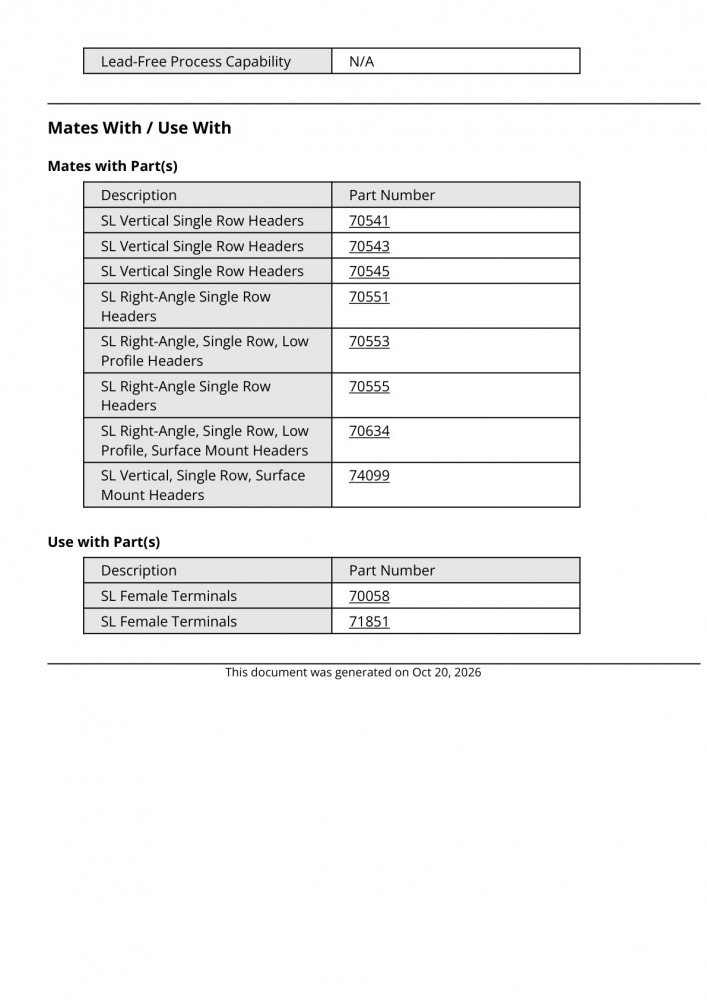 Technical document image 3 for MOLEX 50579203