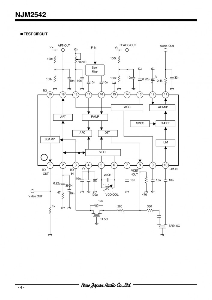 NJM2542 datasheet page 4