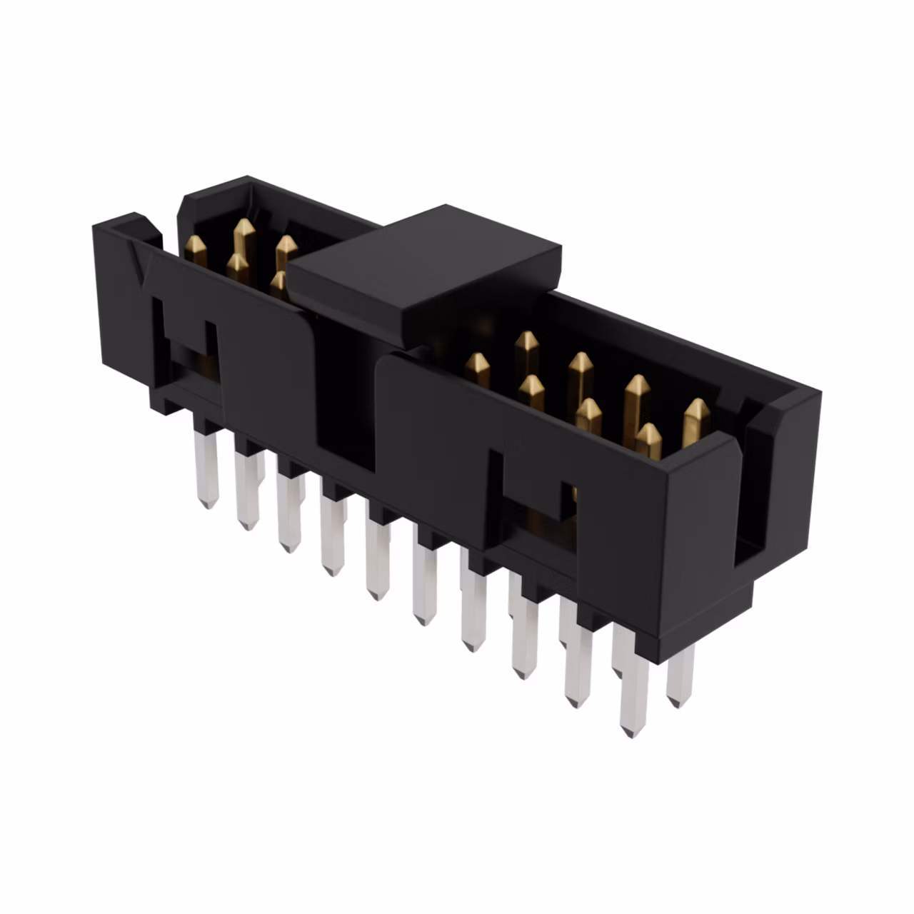 2.00mm Pitch, Milli-Grid PCB Header, Dual Row, Vertical, Through Hole, Shrouded, 20 Circuits, 0.76µm Gold (Au) Plating, 3.50mm Tail Length, Dual Side Slots, Dual Friction Locks, Center Polarization, with Cap, Tape and Reel for sale