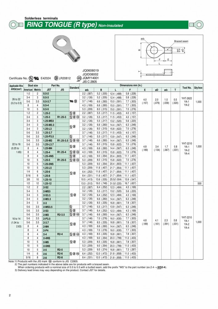 JST 38-S6 technical document page 1
