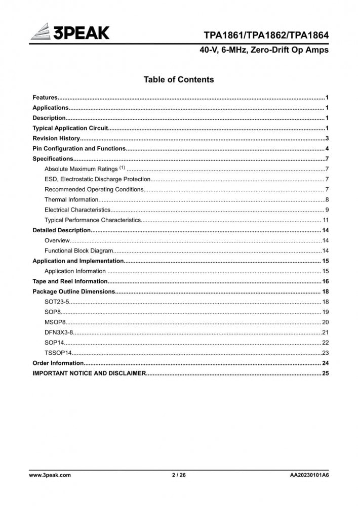 TPA1862-SR datasheet page 2