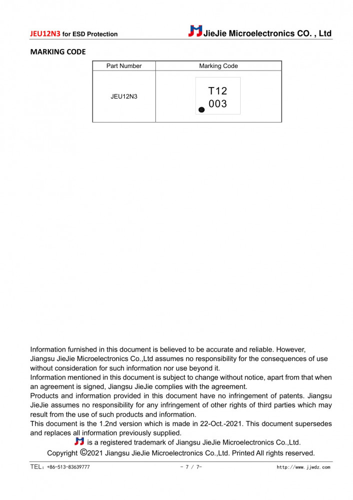JEU12N3 datasheet page 7