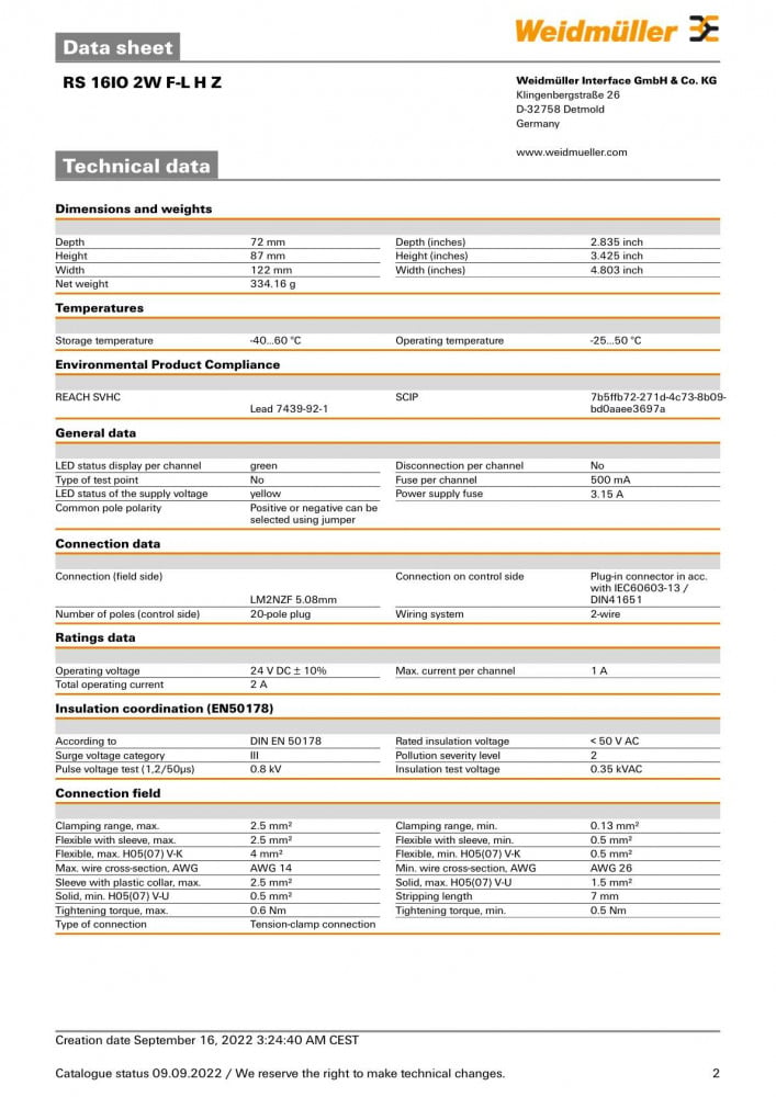 WEIDMULLER 1311870000 document page 2