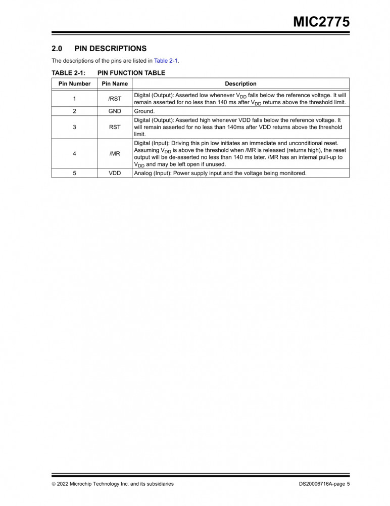 MIC2775 technical document page 5