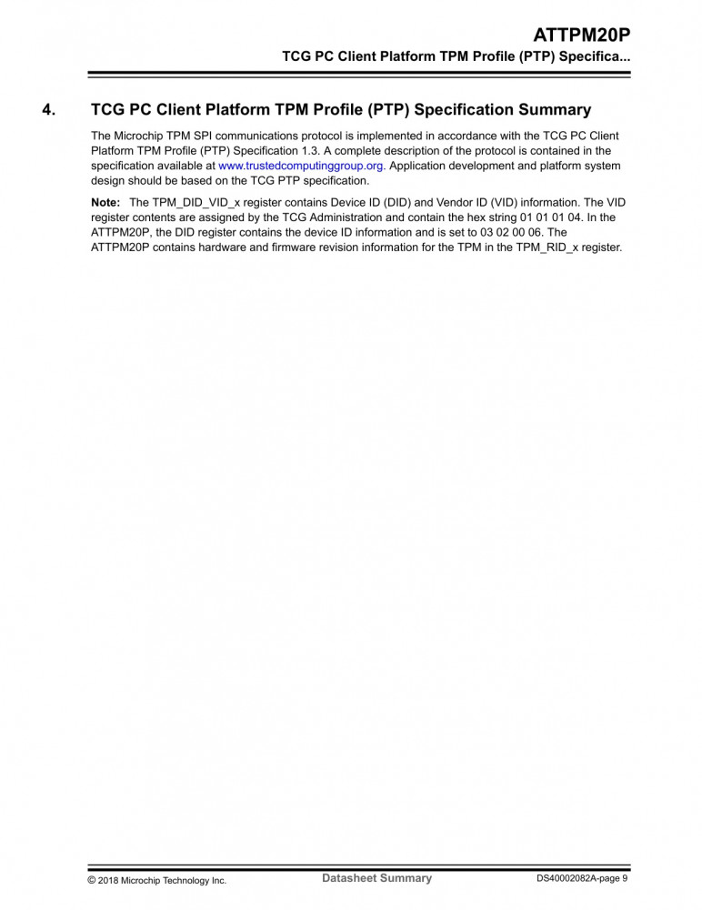 ATTPM20P datasheet page 9