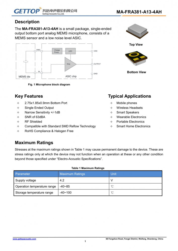 MA-FRA381-A13-4AH datasheet page 1